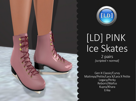 Second Life Marketplace - [LD] PINK Ice Skates